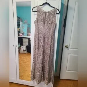 laura petites | Dresses | Laura Petites Gold Sequin Maxi Wedding Formal ...